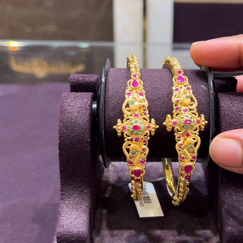 CMR 34.06gms BANGLES 22K Nakshi – BangaruRani