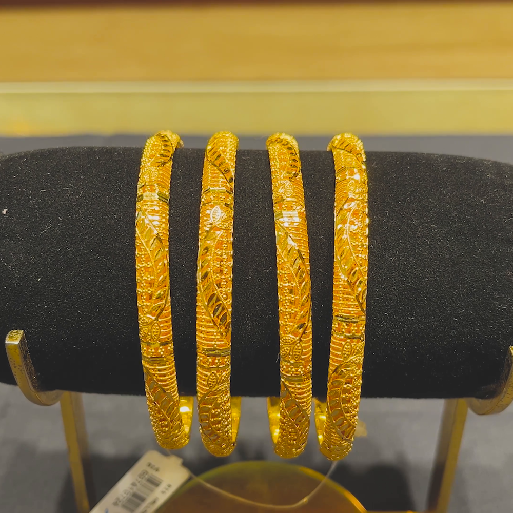 CMR 41.736gms BANGLES 22K Yellow Gold – BangaruRani