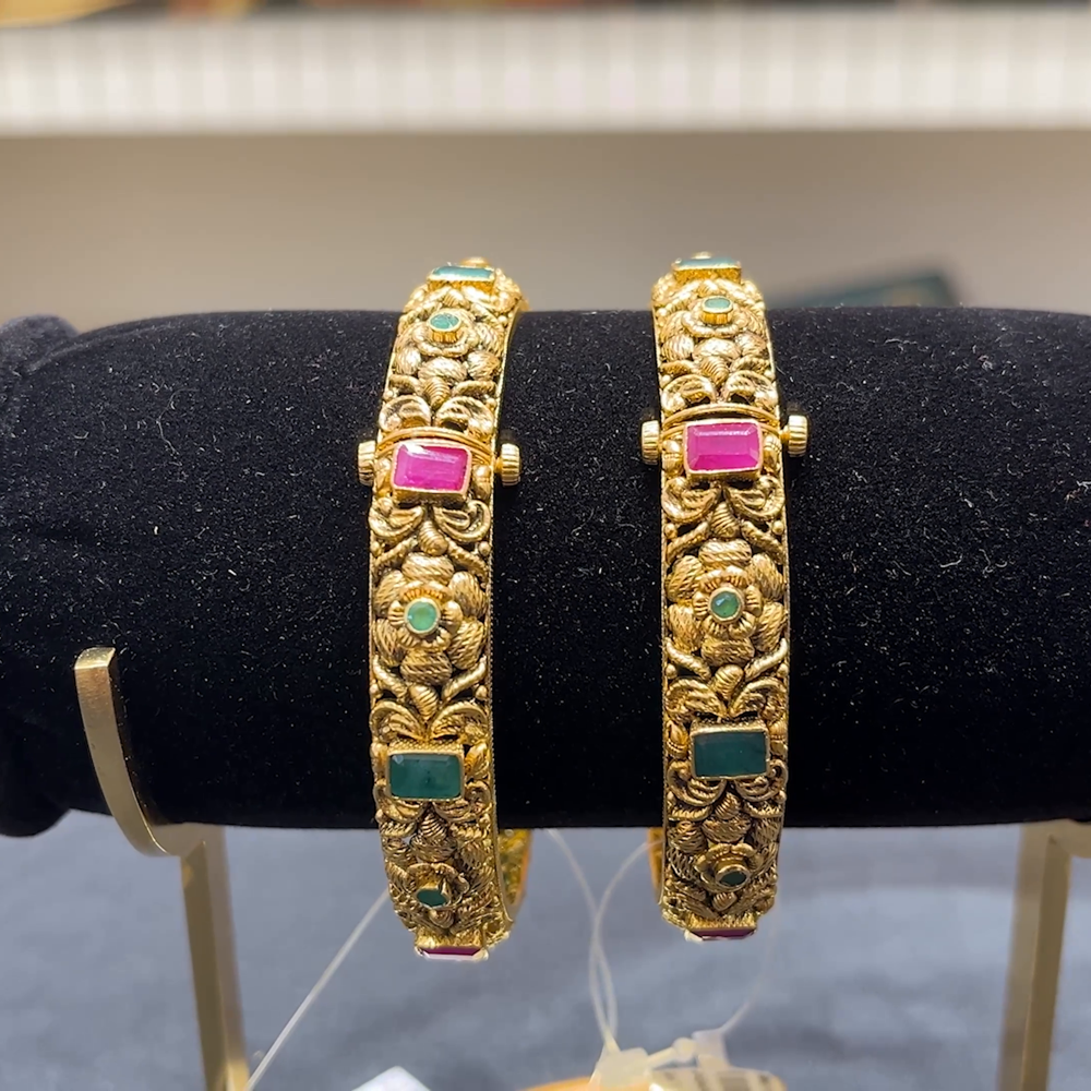 Anu Jewellers 18.4gms BANGLES 22K Yellow Gold – BangaruRani