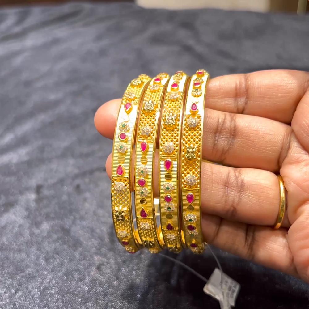 CMR 49.3gms BANGLES 22K Yellow Gold – BangaruRani